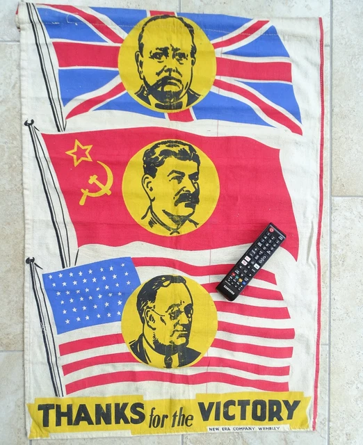 WWII 1940S W.CHURCHILL, ROOSEVELT & STALIN 'THANKS FOR THE VICTORY ...
