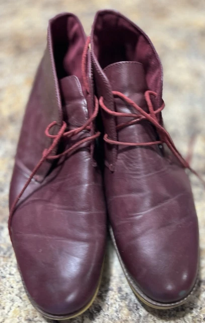 MEN’S HARRISON MYLES CHUKKA Boots Burgundy/Yellow Sole Size 12 £26.63 ...