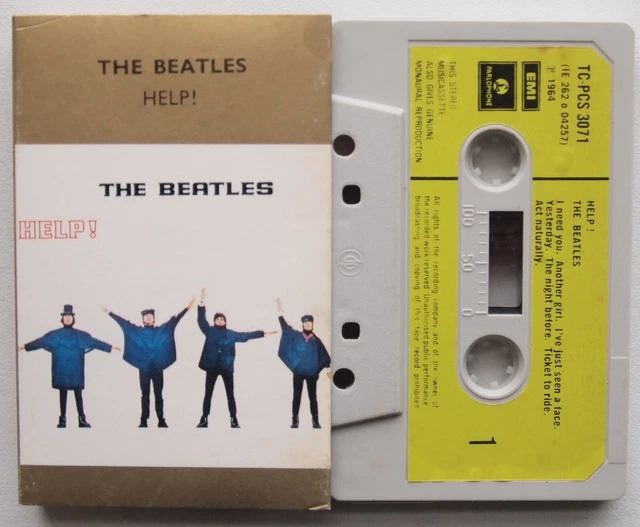 THE BEATLES - HELP! (TCPCS3071) EARLY 1970s UK CASSETTE TAPE GREEN ...
