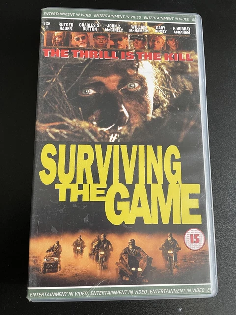 SURVIVING THE GAME (VHS) 1994 Ice-T, Rutger Hauer, Gary Busey, Charles ...