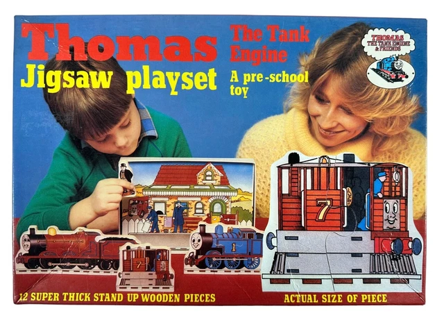 VINTAGE 1985 THOMAS TANK ENGINE 12 Piece Jigsaw Playset Pre-school ...