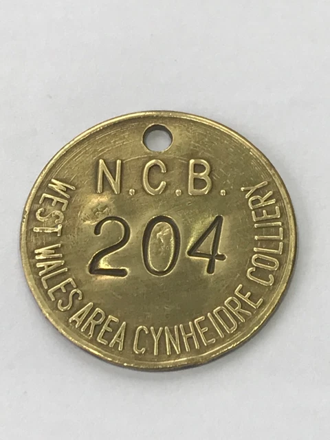 MINERS CYNHEIDRE COLLIERY pit check, tally, £12.00 - PicClick UK