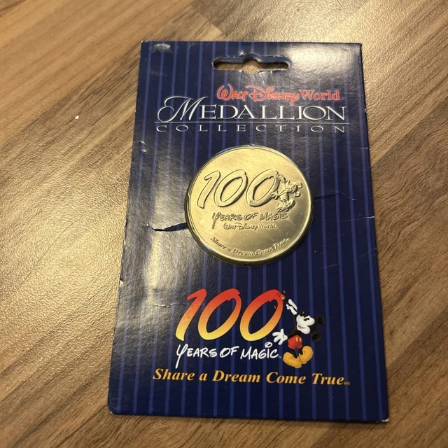 WALT DISNEY WORLD Medallion Collection 100 Years of Magic Silver Coin ...