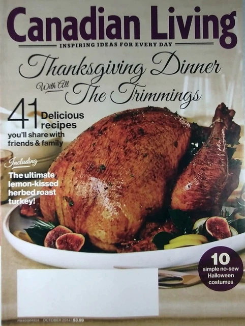 [SINGLE ISSUE] CANADIAN Living Magazine: October 2014 / 41 Recipes for Friends+ £4.78 - PicClick UK