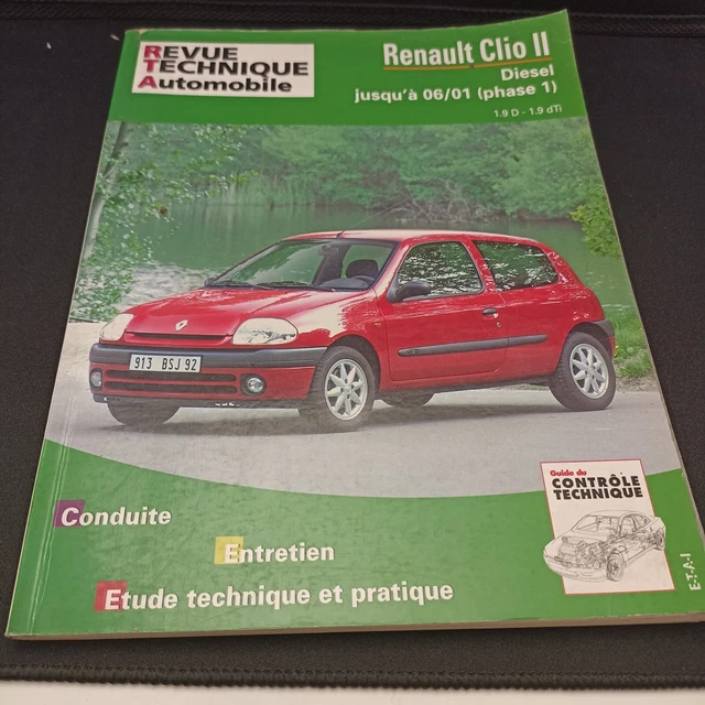 GUIDE REVUE TECHNIQUE Automobile RTA Renault Clio 2 II Diesel Phase 1 EUR 9,99 - PicClick FR