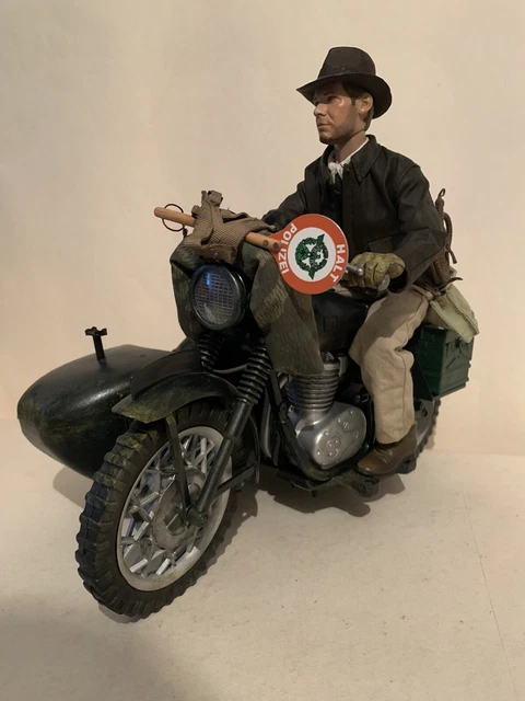 1/6 SCALE INDIANA Jones Figure With Motorcycle And Side Cart The Last ...