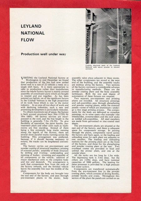 MAGAZINE EXTRACT 1973 ~ Leyland National in Production - Workington ...