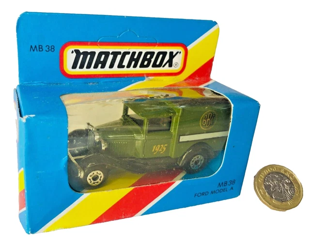 TOY CAR YESTERYEAR Truck BBC Boxed MB 38 Ford Model A Matchbox Vintage ...