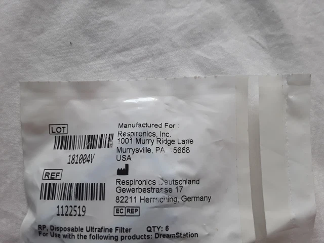 PHILIPS RESPIRONICS DREAMSTATION X4 Ultra Fine Filters - Opened Packet ...