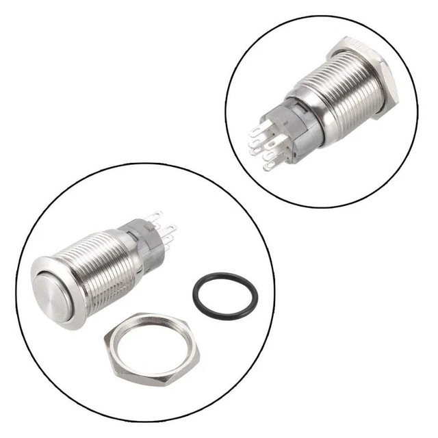 2NC 2NO 2COM Push Button Switch 16mm Momentary Switch Durable Car $13. ...