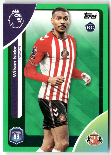 TOPPS PREMIER LEAGUE 2025-26 No. 357 Wilson Isidor Rookie Green ...