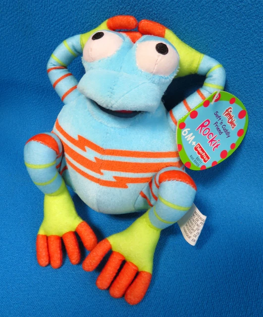 FROG ROCKET THE FIMBLES BLUE ORANGE soft toy comforter FISHER PRICE ...