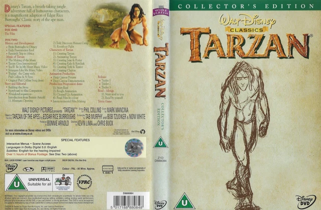 TARZAN DVD WALT Disney Classics Collector's Edition 2-Disc Set - UK ...