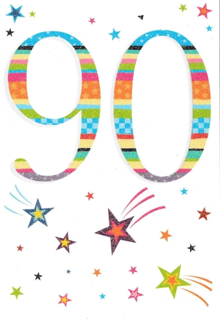 FEMALE OPEN TRADITIONAL 90th birthday card age 90 today - choose from 6 ...