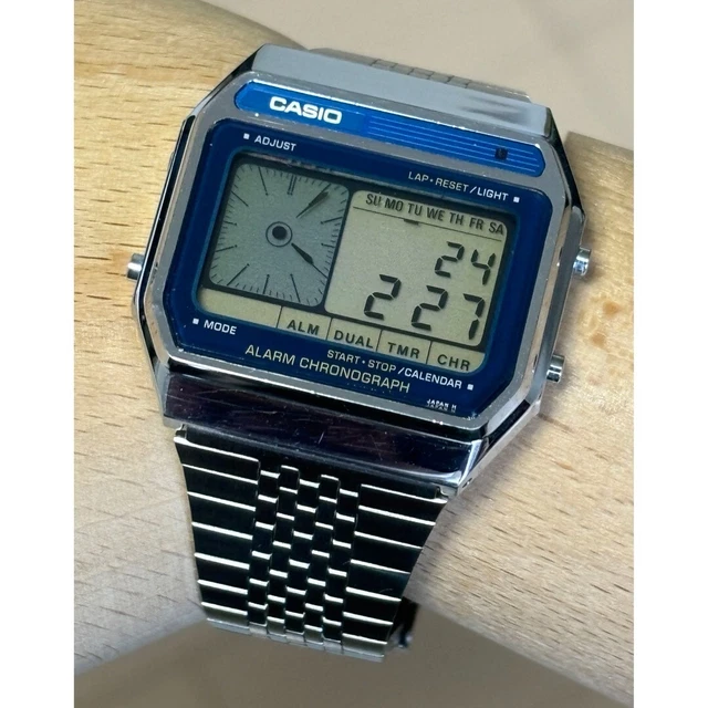 VINTAGE CASIO AX-210 Alarm Chronograph Digital Men's Watch 80s Rare ...