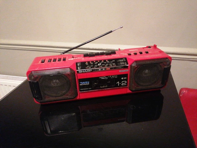 SHARP RARE GHETTOBLASTER Red Japan Wq-t282e(r) 1980s retro vintage ...
