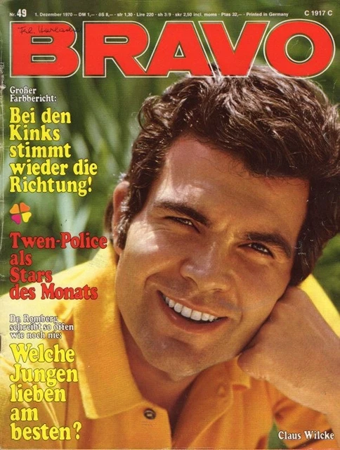BRAVO 49/1970 - Claus Wilcke, Kinks, Mireille Mathieu, Ricky Shayne ...