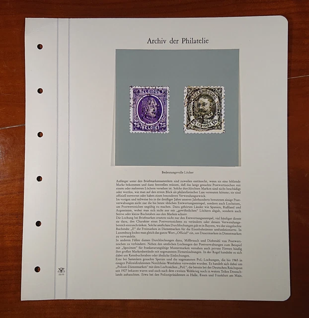 VORDRUCKBLATT ARCHIVES LE Philatélie Bedeutungsvolle Trous Belgique Luxemburg EUR 3,77 - PicClick FR