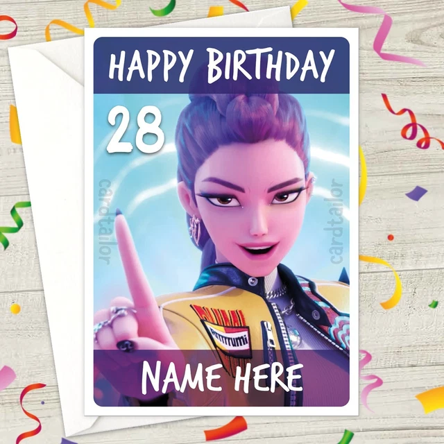KPOP DEMON HUNTERS RUMI Personalised Birthday Card - movie huntr/x k ...