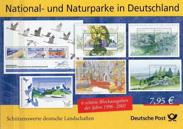 DEUTSCHE POST NATIONAL - and Nature Park in Germany 6 block editions ...