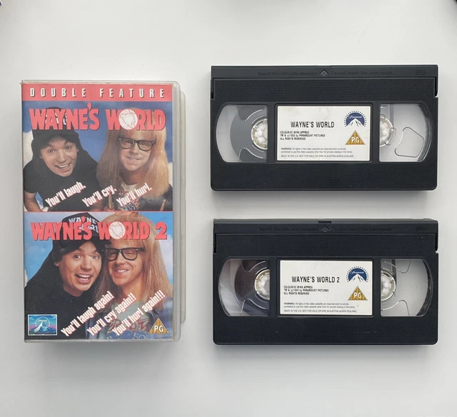 WAYNE'S WORLD 1 And 2 (Box Set) (VHS, 1995) PAL £7.50 - PicClick UK
