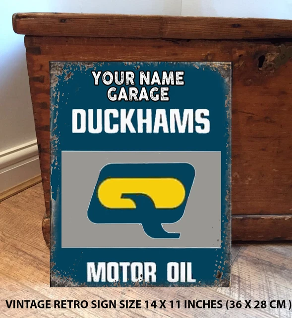 PERSONALISED DUCKHAMS OIL GARAGE SHED GIFT Vintage Metal Sign RS528 £8. ...