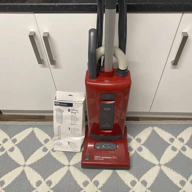 SEBO AUTOMATIC X1.1 Upright Vacuum Cleaner Red (excellent condition) £ ...