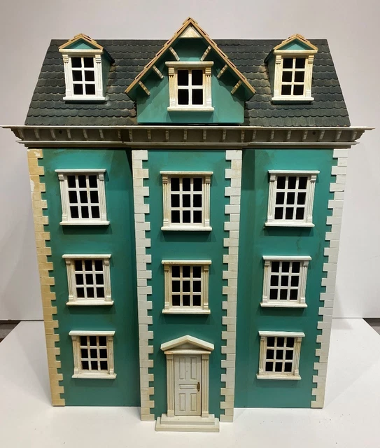 ANTIQUE LARGE WOODEN Georgian Style Dolls House - CS R29 £34.99 ...