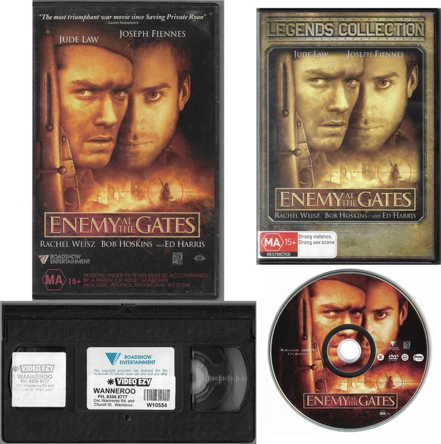 ENEMY AT THE Gates DVD + VHS Bundle Jude Law War Film Region 4 PAL Ex ...