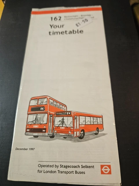 LONDON BUS TRANSPORT Timetable Leaflet Stagecoach Selkent HO4.144 £3.00 ...