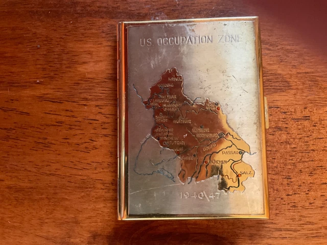 WWII US ARMY Occupation Zone Map 1946\47 cigarette case £19.99 ...
