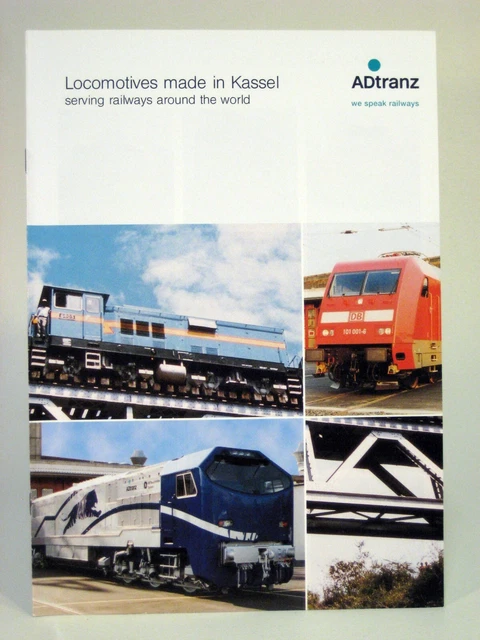 PROSPEKT FOTOPROSPEKT ADTRANZ "Locomotives made in Kassel" englisch EUR ...
