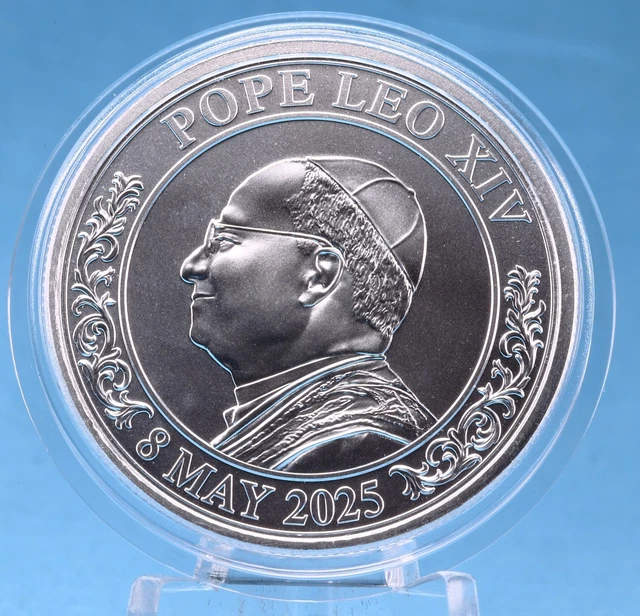 SILBERMEDAILLE PAPST LEO XIV. Habemus Papam Pope LEO XIV. 1 Oz Silber ...