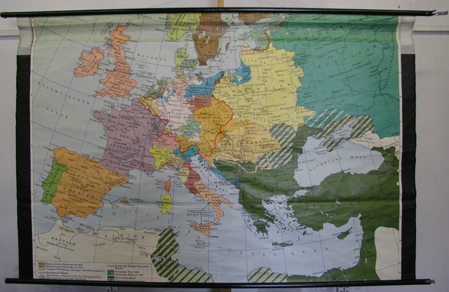 SCHOOL WALL MAP Europe In Absolutism 196x129 Map Europe £175.20 ...