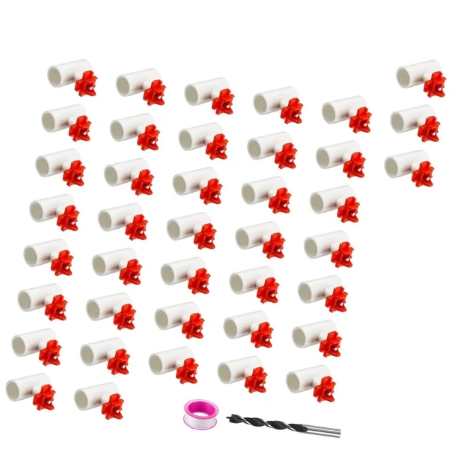 AUTO DRIP POULTRY Nipple Drinker With T-joint Fittings Chicken Watering ...