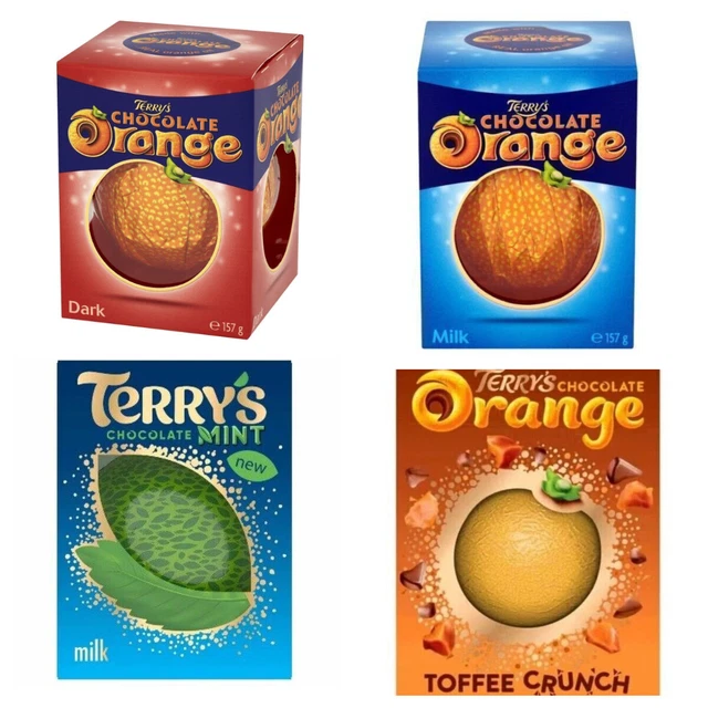 TERRY'S CHOCOLATE ORANGE Ball Milk and Dark Real Orange Mint Flavour £8 ...