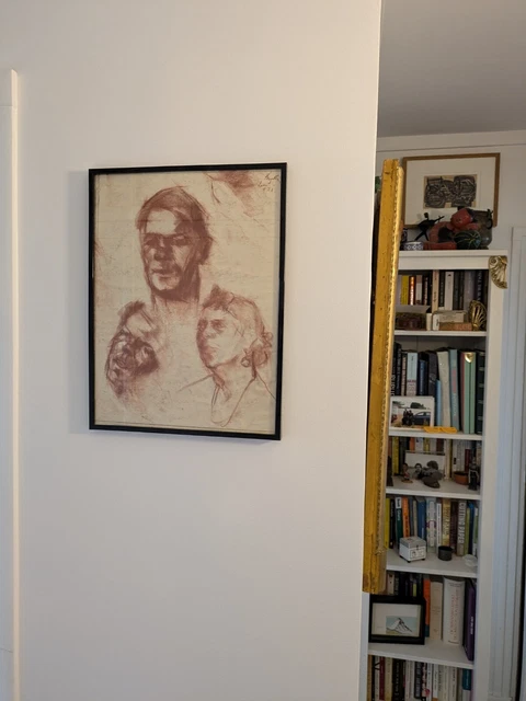 RARE ÉTUDE DE portraits Dessin Sanguine Hungarian Artist EUR 50,00 ...