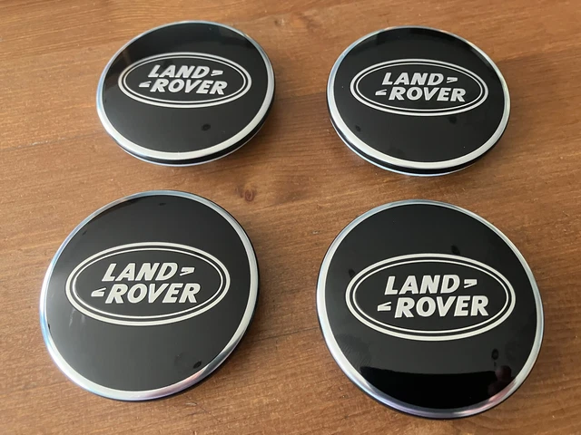 RANGE ROVER P38 AND L322 ALLOY WHEEL CENTRE CAPS BLACK 63mm SET OF FOUR ...