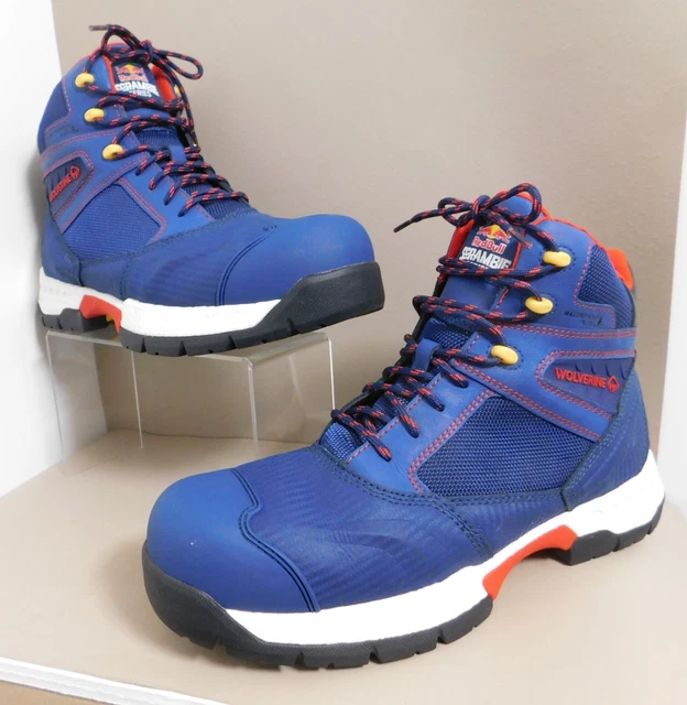 WOLVERINE RED BULL Racing Work Boots Mens Size 12 W080158 CarbonMAX Toe ...