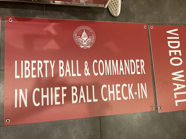 RARE! OFFICIAL TRUMP Inauguration Sign Liberty & Commander in Chief ...