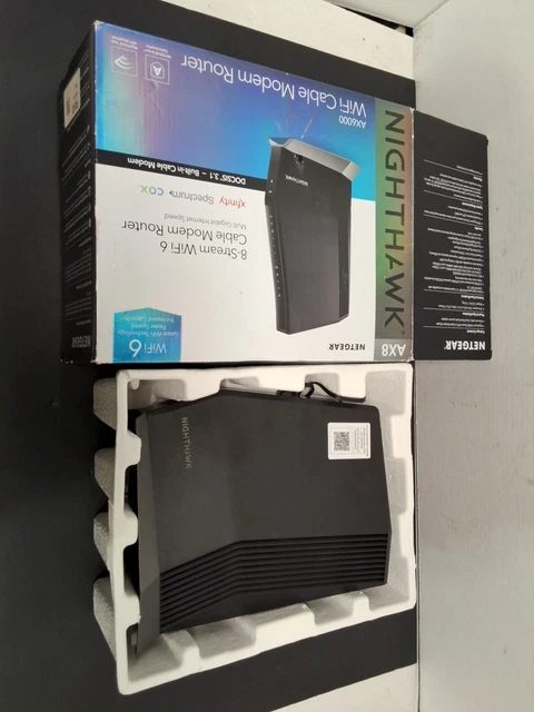 NETGEAR NIGHTHAWK CAX80 AX6000 8-Stream Wi-Fi 6 Cable Modem Router $199 ...