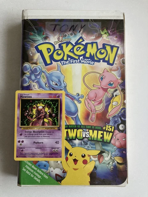POKÉMON: THE FIRST Movie VHS Tape (Includes Mewtwo Card) £18.93 ...