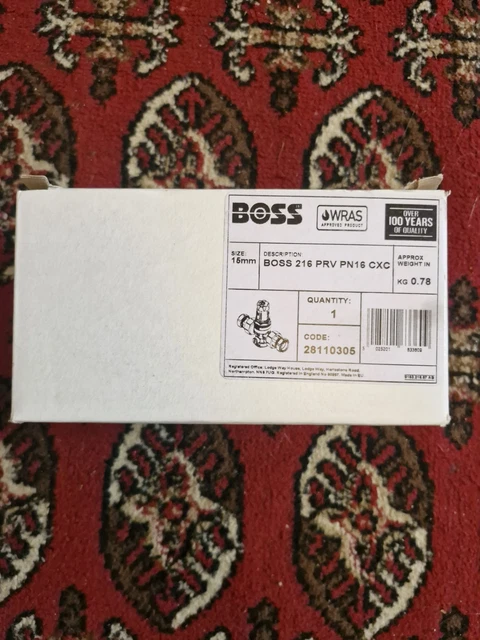 BOSS 216 PRV PN16 CXC Pressure Reducing Valve £16.15 - PicClick UK