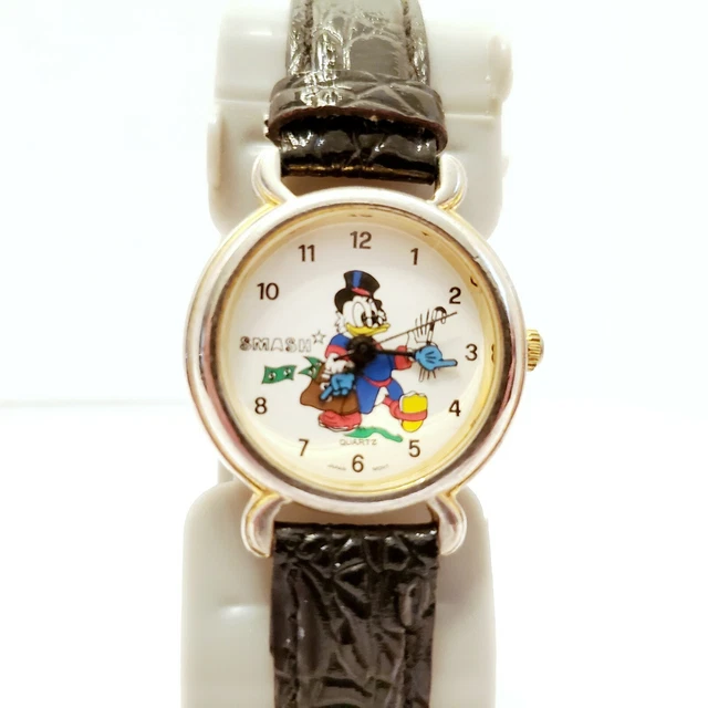 VINTAGE DISNEY WATCH Scrooge McDuck SMASH Japan RARE Moving Hands ...
