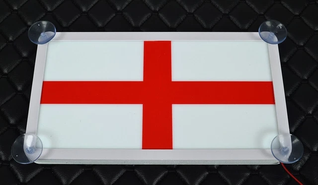 #ENGLAND FLAG LED Plate 12V Cabin Interior Light 310 mm Inner Window ...
