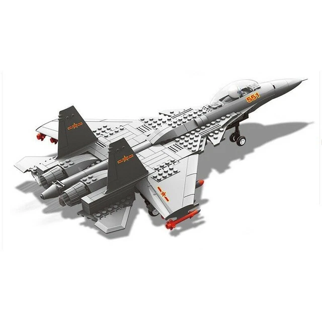BUILDING BLOCK SET MOC Military F15 Eagle Fighter Jet Bricks Kids Toys ...