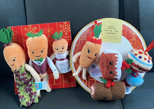 ALDI KATIE AND Kevin The Carrot Christmas 2025 Decorations £18.00 ...