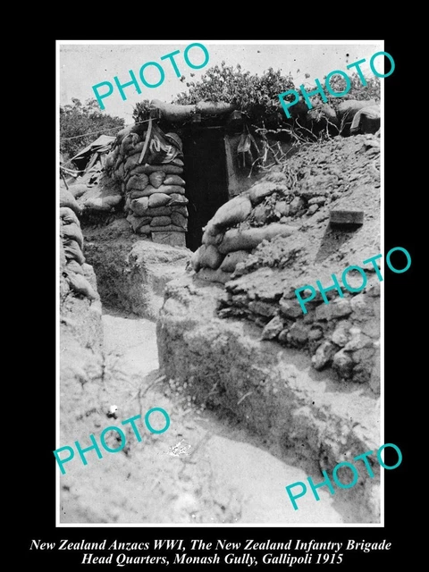 OLD HISTORIC PHOTO OF WWI NZ ANZACS NZ INFANTRY H/QUARTERS GALLIPOLI ...