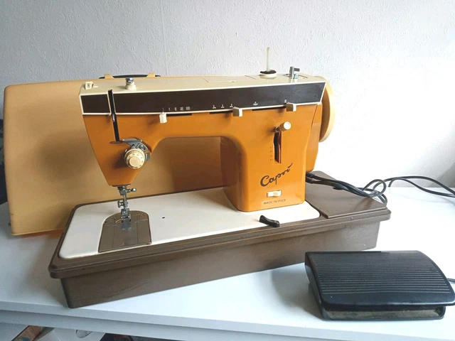 VINTAGE SINGER CAPRI Sewing Machine with Pedal Operation Working Well £ ...