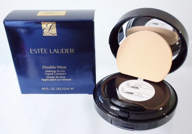 BNIB ESTEE LAUDER Double Wear To Go Foundation Makeup Compact 1W2 Sand ...